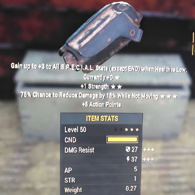 UNY +1S/SEN Combat RA - Fallout 76 Game Items - Gameflip