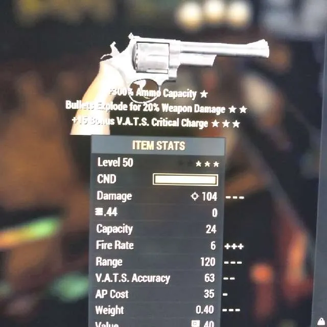 Weapon | QE/15 Western Revolver - Fallout 76 Game Items - Gameflip