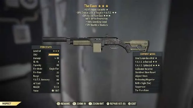 Q5025 Fixer - Fallout 76 Game Items - Gameflip