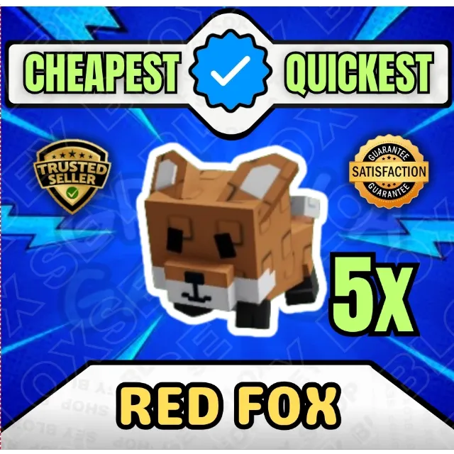 5x Red Fox Grow A Garden - Grow a Garden Game Item - Gameflip