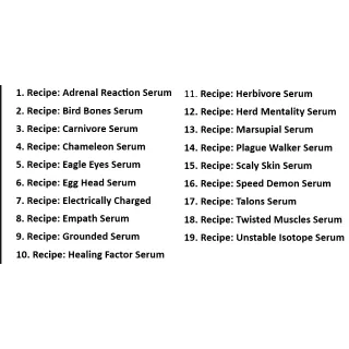 Serum Mutation Recipe Bundle (All 19 Serum Recipes) - Fallout 76 Itens ...