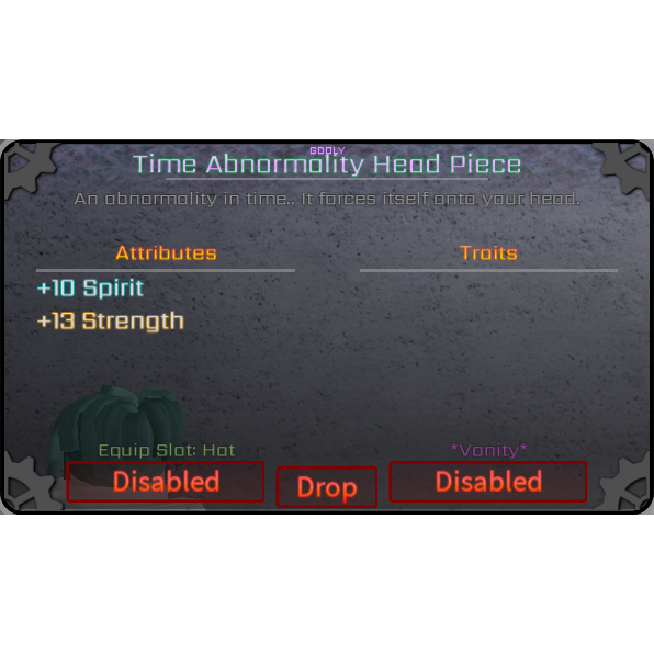 Time abnormality head piece-Peroxide - Other Game Item - Gameflip
