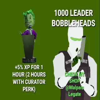Aid | 1000 Leader Bobbleheads - Fallout 76 Game Items - Gameflip