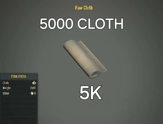 5k Cloth - Fallout 76 Game Items - Gameflip