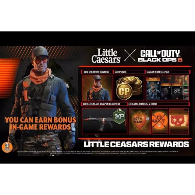 Little Caesars Receipt Black Ops 6 BO6 2024 Pizza Call Of Duty - Call ...