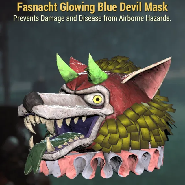 Glowing Blue Devil Mask - Fallout 76 Game Item - Gameflip