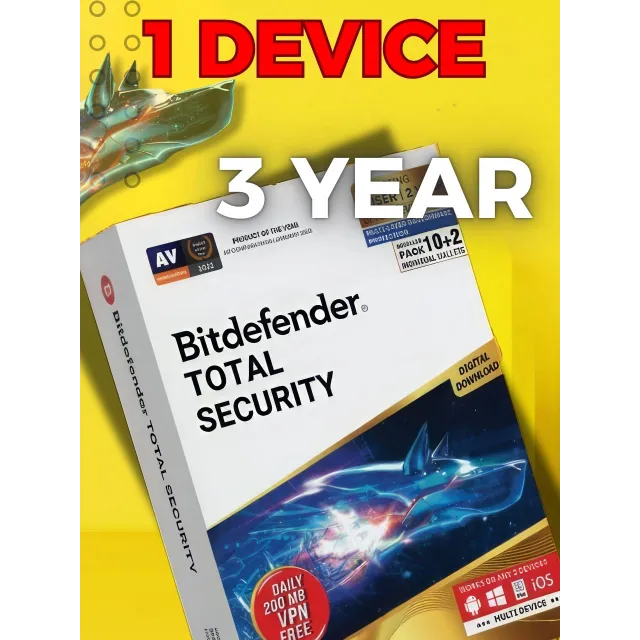BITDEFENDER TOTAL SECURITY 1 DEVICE 3 YEARS 2025 - Other - Gameflip