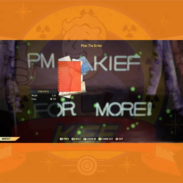 📙1x The Gutter Plan📙 - Fallout 76 Game Items - Gameflip