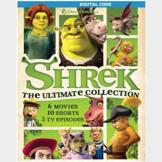 SHREK THE COMPLETE ULTIMATE COLLECTION (HD DIGITAL CODE) MOVIESANYWHERE ...