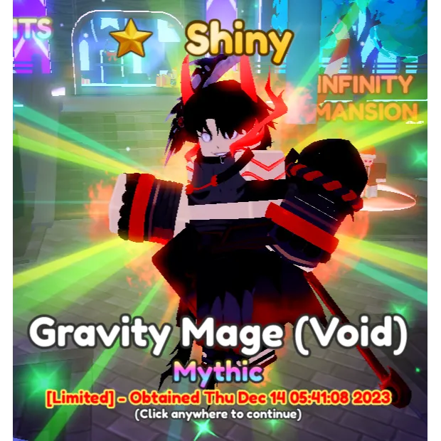 Anime Adventures Shiny Gravity Mage Void - evolved - Anime Adventure ...