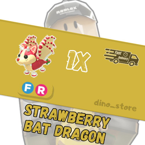 Strawberry bat dragon FR - adopt me - Adopt Me Game Item - Gameflip