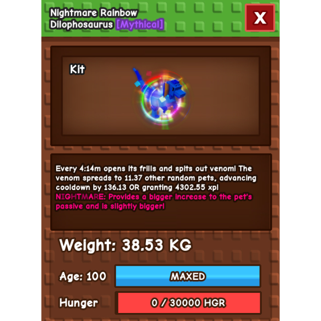 😈NIGHTMARE HUGE 🌈HATCHED DILOPHOSAURUS ‼️38.53 KG | Fast Delivery and ...