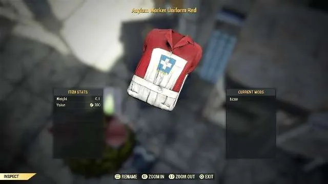 Apparel | Red Asylum Uniform - Fallout 76 Game Items - Gameflip