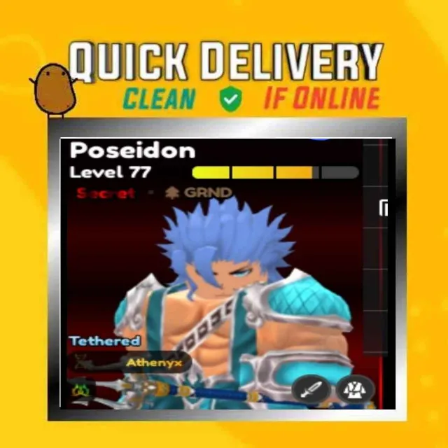 Almighty Poseidon Anime Defender - Anime Defenders Game Items - Gameflip