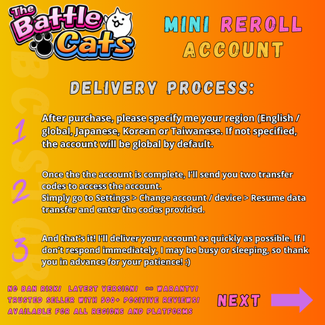 Mini reroll / gacha Battle Cats account [Android/iOS] [All regions ...