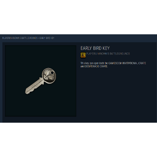 PUBG | 2x Early Bird Key - PlayerUnknown's Battlegrounds Game Items ...
