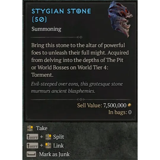 Season 5 Diablo 4 Stygian stones x50 - Diablo Franchise Game Items ...