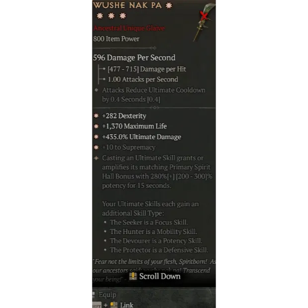 Diablo 4 S11 Wushe Nak Pa 4GA special affix 280% - Diablo IV Game Item ...