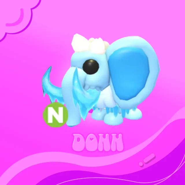 NEON SNOWY MAMMOTH - Adopt Me Game Item - Gameflip