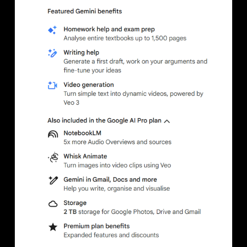 Gemini AI Pro 12 Months Subscription (Includes Gemini Pro, Veo 3.1 ...