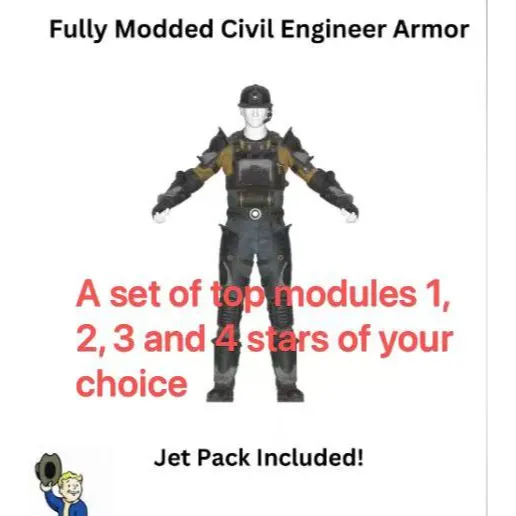 Civil Engineer Armor Set and 20x Mods - Fallout 76 Game Item - Gameflip