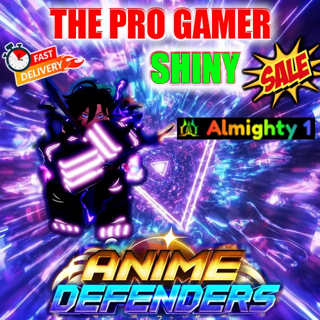THE PRO GAMER ALMIGHTY SHINY - Anime Defenders Game Items - Gameflip