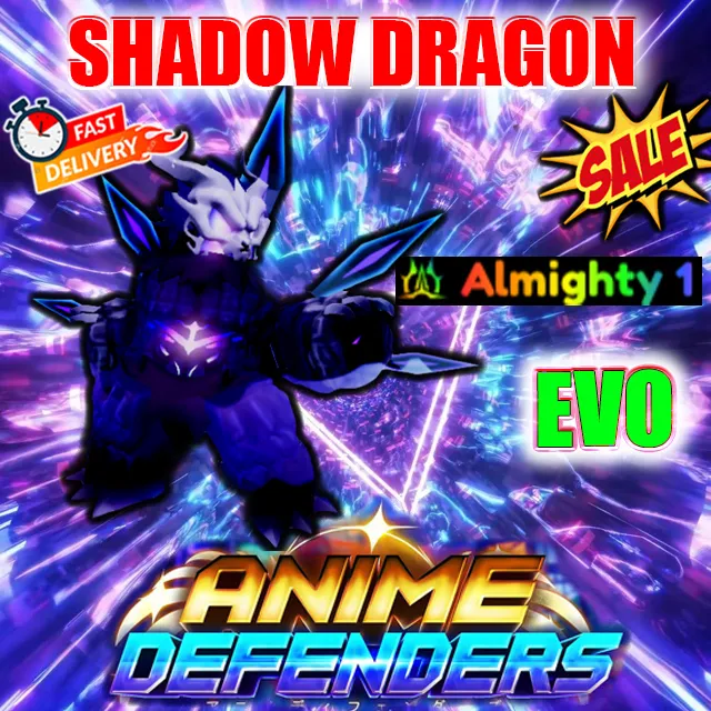 SHADOW DRAGON ALMIGHTY - Anime Defenders Game Item - Gameflip