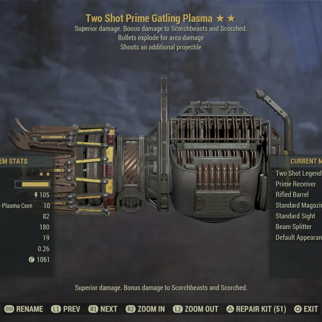 Weapon Tse Two Shot Plasma Fallout 76 Game Items Gameflip