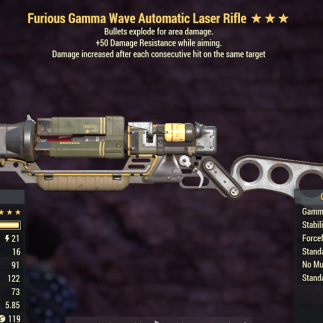 Weapon | Furious E 3* Laser Rifle - Fallout 76 Game Items - Gameflip