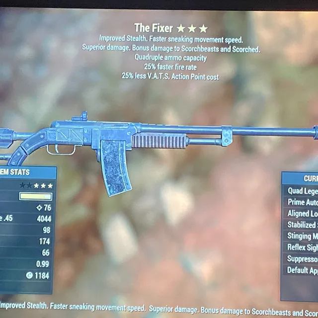 Weapon | q2525 fixer - Fallout 76 Game Items - Gameflip