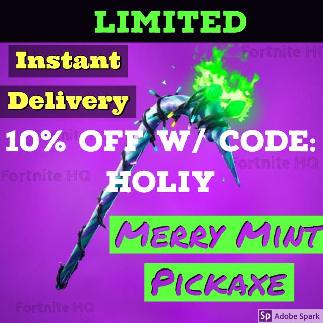 Code | H. Merry Mint Pickaxe - Game Items - Gameflip