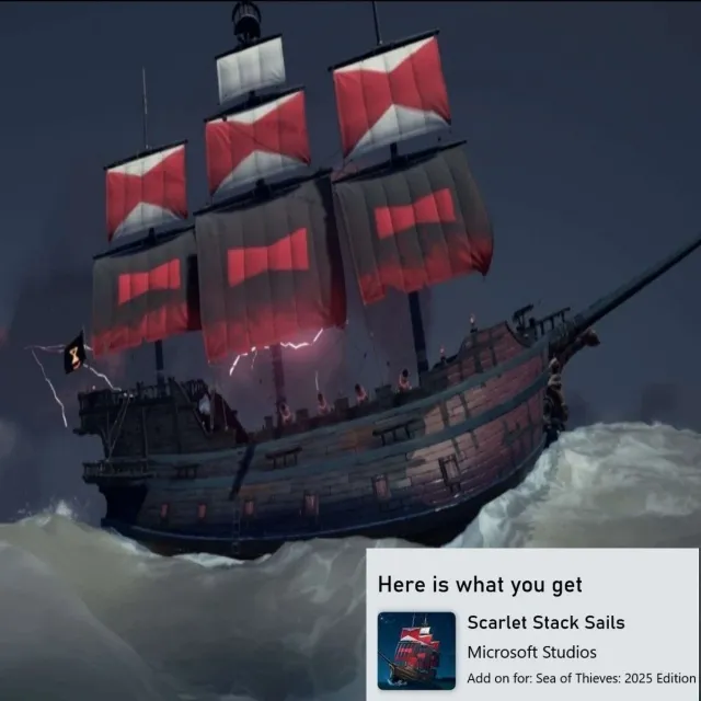 Sea of thieves Pringles Scarlet Stack Sails Skin - XBOX region free ...