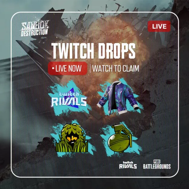 PUBG Twitch Drops - OG JACKET + 3 SPRAYS - PUBG ไอเทมเกม - Gameflip