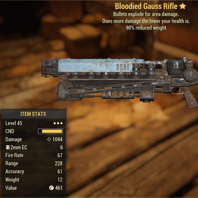 Weapon | 3* Bloodied Explosive Gauss Rifle - Game Items - Gameflip