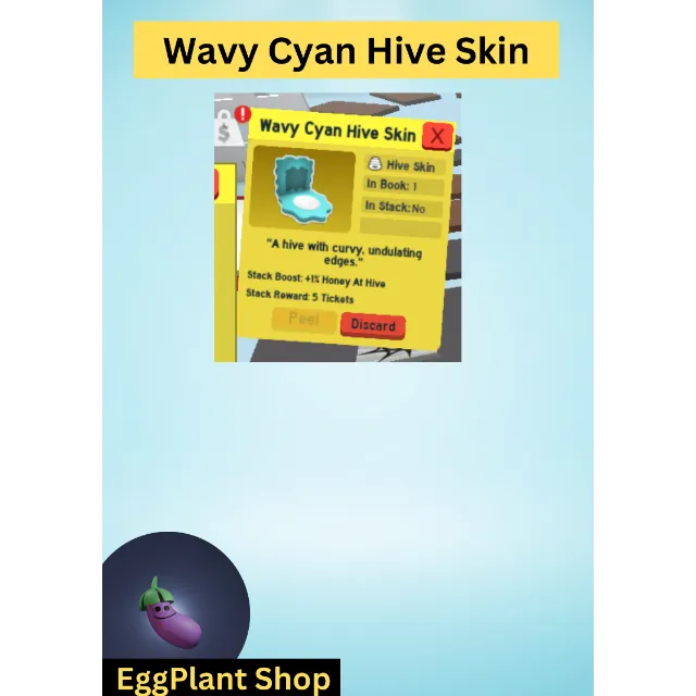 Bee Swarm Simulator x1 Wavy Cyan Hive Skin - Roblox Game Item - Gameflip