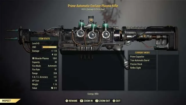 Enclave Plasma Rifle - Fallout 76 Game Item - Gameflip