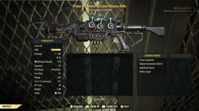 Enclave Plasma Rifle - Fallout 76 Game Item - Gameflip