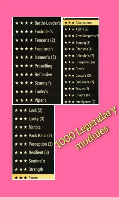 1000 Legendary Modules - Fallout 76 Game Item - Gameflip