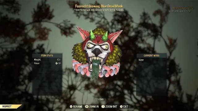 Glowing Blue Devil Mask - Fallout 76 Game Item - Gameflip