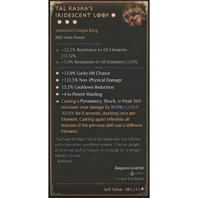 D4 S10 Tal Rasha's 4GA Perfect affix - Diablo IV Game Item - Gameflip