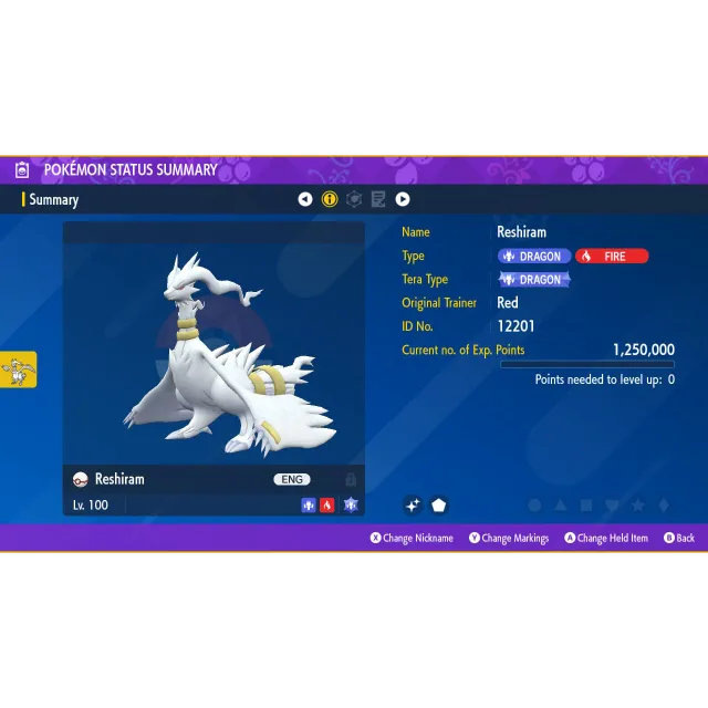 🌟6 IVs Shiny Reshiram | Pokémon Scarlet & Violet🌟 - Pokemon Scarlet ...