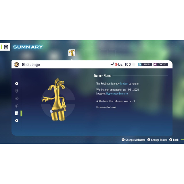 🌟6 IVs Shiny Alpha Battle Ready Gholdengo | Pokémon Legends: Z-A | Mega ...