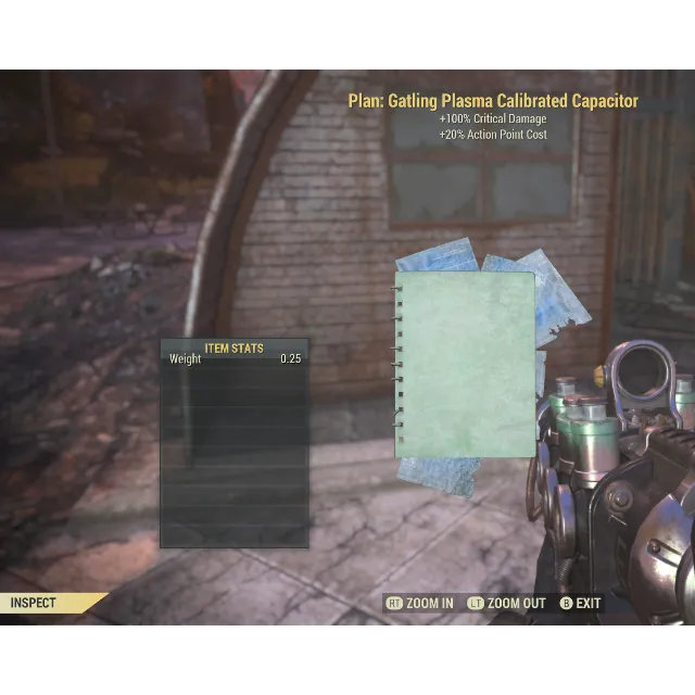 Gatling plasma calibrated capacitor - Fallout 76 Game Item - Gameflip