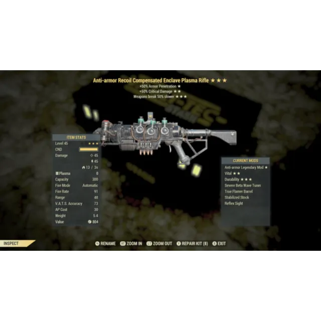 Anti Armor Vats Enclave - Fallout 76 Game Items - Gameflip