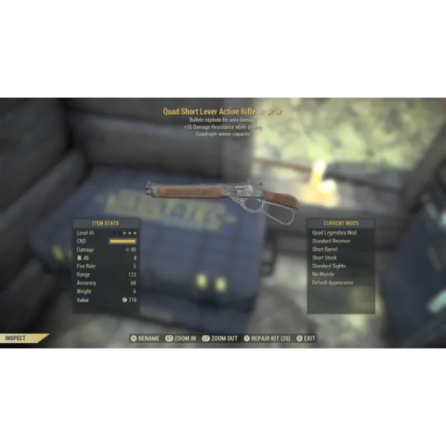 Q E Lever Action Rifle - Fallout 76 Game Items - Gameflip
