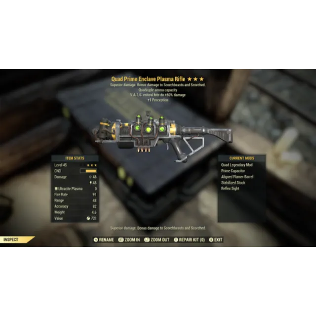 Weapon | Quad Enclave - Fallout 76 Game Items - Gameflip