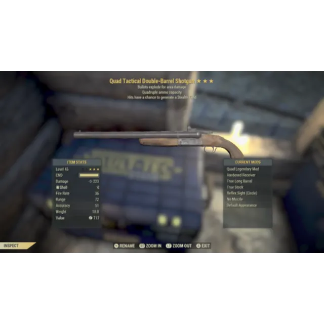 Weapon | QE Double barrel - Fallout 76 Game Items - Gameflip