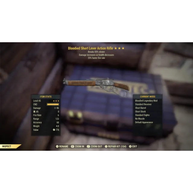 Weapon | B lever action rifle - Fallout 76 Game Items - Gameflip