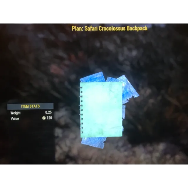 Plan | Safari Crocolossus B.P - Fallout 76 Game Item - Gameflip