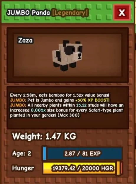 PANDA - Grow a Garden Game Item - Gameflip